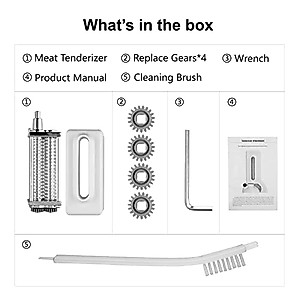 [UPGRADE] Meat Tenderizer Attachment for All KitchenAid Household Stand Mixers- Mixers Accesssories Meat Tenderizers No More Jams and Break