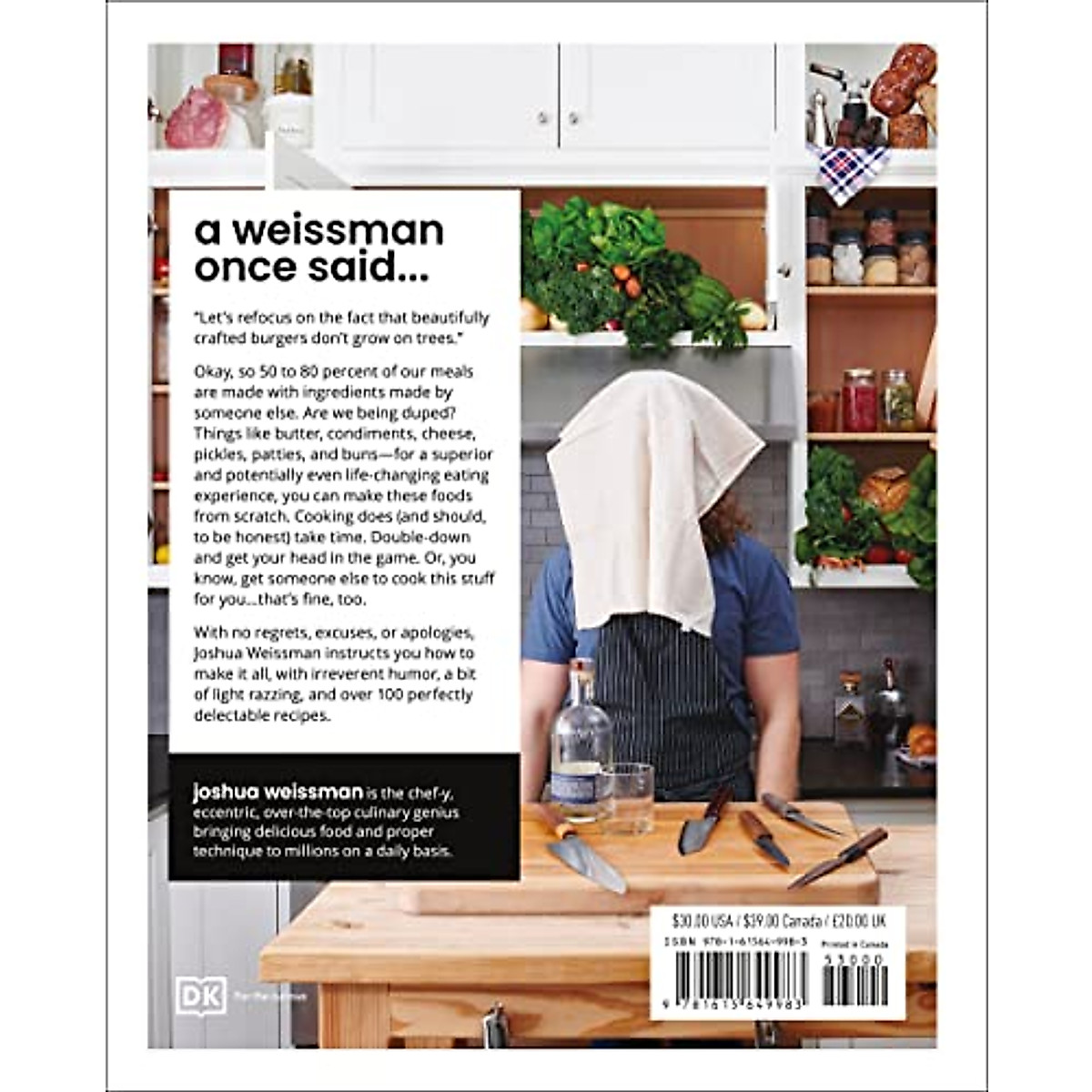 Joshua Weissman: An Unapologetic Cookbook. #1 NEW YORK TIMES BESTSELLER