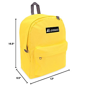 Everest Classic Backpack, Lemon, One Size