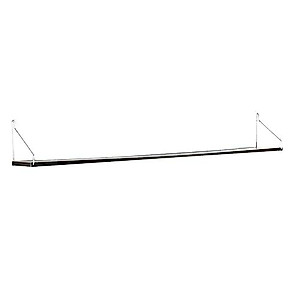 PIBM Stylish Simplicity Shelf Wall Mounted Floating Rack Shelves Retro Solid Wood Iron Art Bookshelf Storage Tv Wall Living Room Clothing Store,4 Sizes, Black , 60x15cm