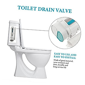 1Pc Drain valve toilet water tank parts dual flush valve toilet tank flush valve Toilet Tank Fittings automatic toilet Durable Toilet Accessories Split button valve plastic white