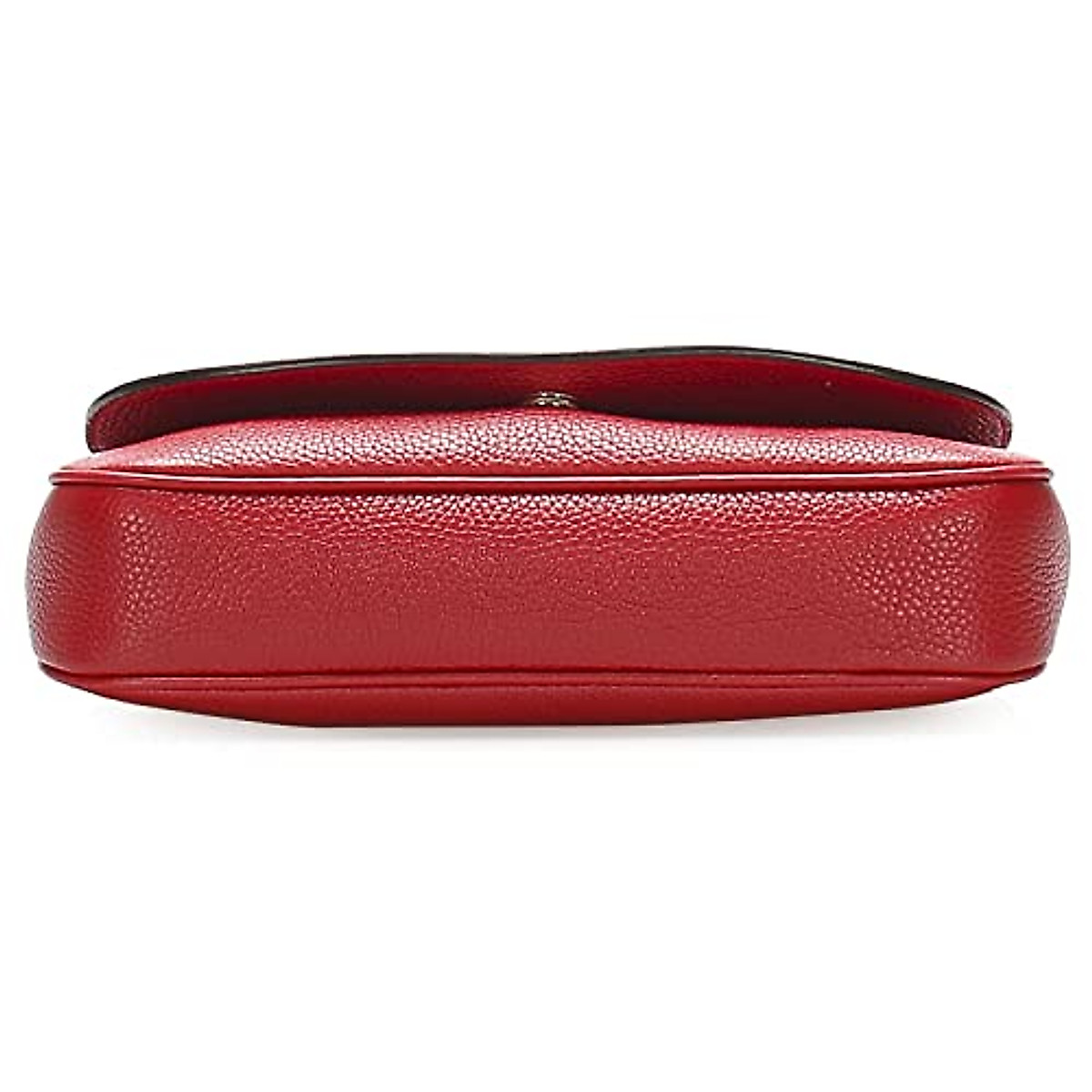 Gucci Soho Interlocking GG Red Leather Chain Flap Shoulder Bag Handbag Italy New