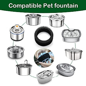 Cat Water Fountain Filters, Cat Fountain Replacement Filters for 2.0L/67oz Automatic Pet Water Dispenser,Pet Water Fountain Replacement Filters Package(Sponge 4 pack)
