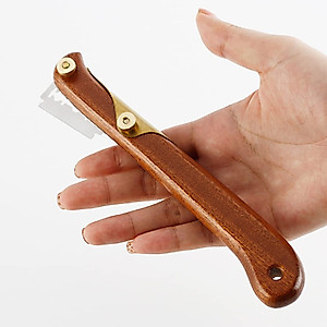 DOITOOL Bread Lame with Wooden Handle, Bread Scoring Tool with 4 Blades, Bread Bakers Lame Slashing Tool, Bread Slicer Cake Cutter, Sourdough Bread Lame Knife with Plastic Cover