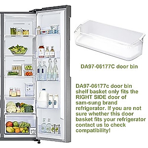 DA97-06177C Refrigerator Door Shelf Replacement Compatible with Samsung Kenmore Refrigerator Door Shelf Bin, Storage Slots,Door Shelf Basket Bin DA97-06177B,DA63-07104A,DA63-06867…