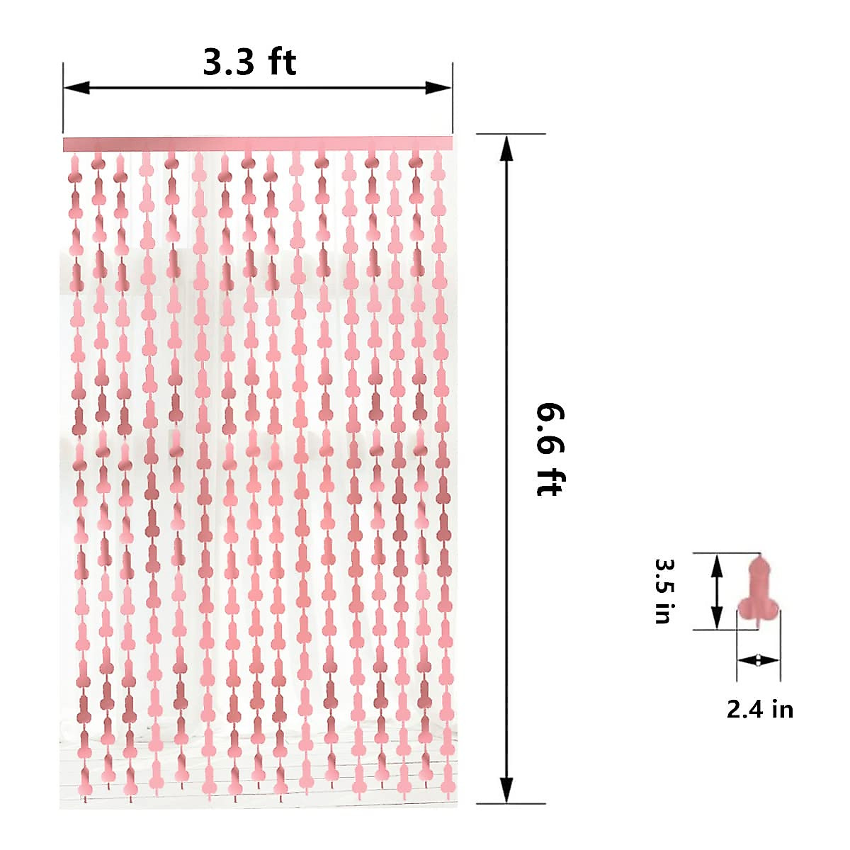 Bachelorette Party Decoration,2 Pack Rose Gold Fringe foil Curtains 3.3 x 6.6 ft