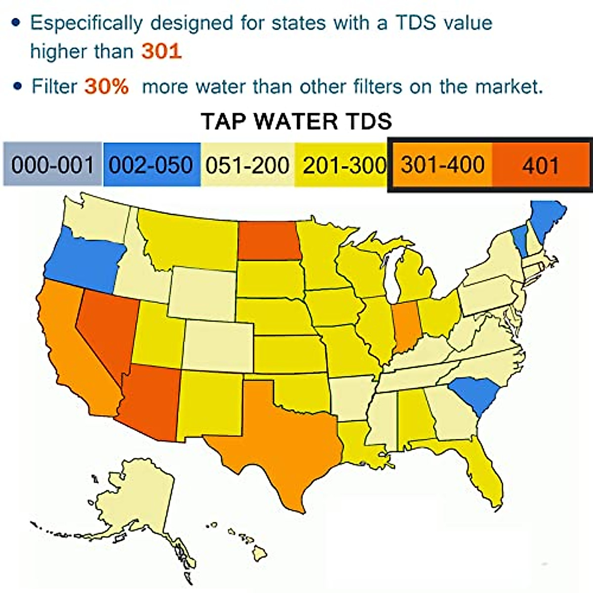 Zeroliquid Upgraded ZR-001, ZR-017, ZR-004 Water Filter Replacement with 0 TDS 6-Stage Filtration System for Longer Life, Replacement Water Filters for Pitchers, Perfect for Hard Water Area (2 pack)