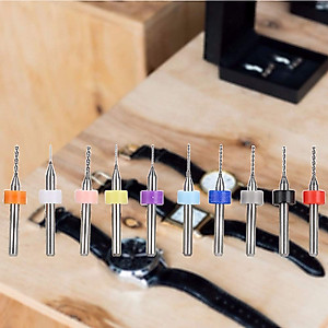 KIKYO Drill Bits, 10pcs 0.3-1.2mm Tungsten Steel Durable Drill Bit for PCB Circuit Board