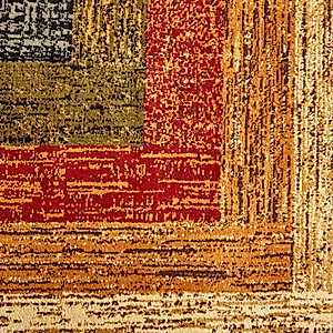 Home Dynamix Royalty Vega Contemporary Geometric Area Rug, Black/Brown, 5'2"x7'2"