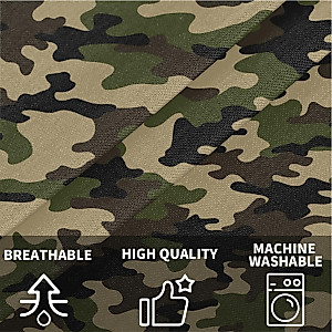 DOHOATU Pillow Covers 16x16 Set of 2, Camouflage Green Decorative Throw Pillow Covers Camo Print Pillowcase Farmhouse Cushion Cases for Sofa Couch Outdoor Home Decorations