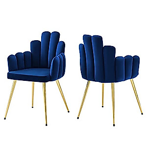 Modway Viceroy Dining Chairs, Gold Navy
