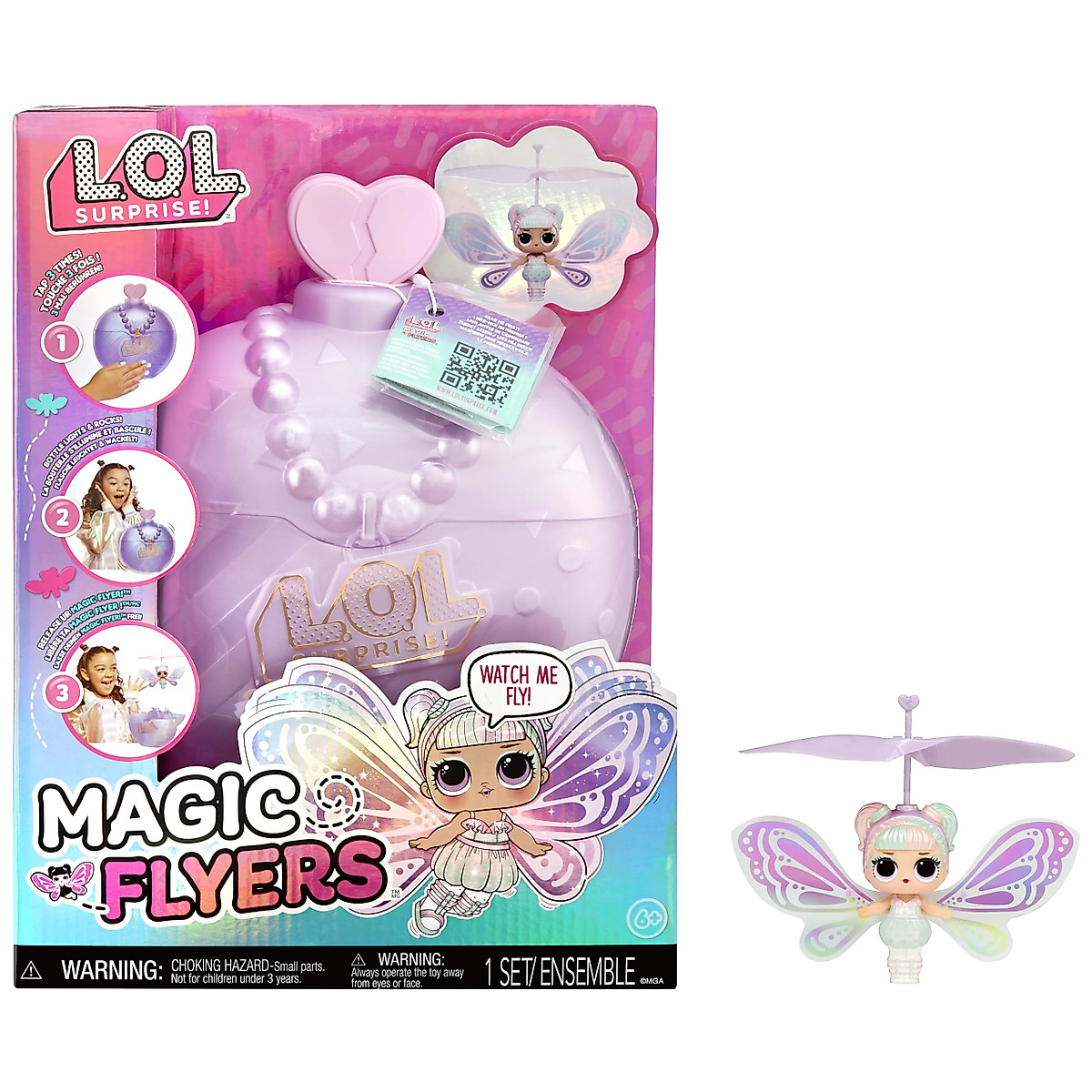 L.O.L. Surprise! Magic Flyers: Sweetie Fly- Hand Guided Flying Doll, Collectible Doll, Touch Bottle Unboxing, Great gift for Girls age 6+