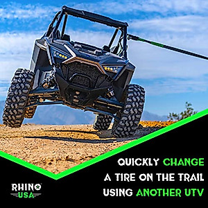 Rhino USA Recovery Tow Strap (3" x 20') + Tree Saver Strap (8' x 3") - Lab Tested 31,518lb Break Strength - Emergency Off Road Recovery Rope Combo