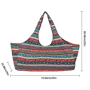 Yoga Mat Bag, Large Capacity Yoga Kit Bag Canvas Yoga Bag Storage Like Yoga Mat, Yoga Roller, Towel, Wallet, Mobile Phone Pilates Bag, Gym Bag