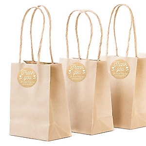 EL Nido 600 pcs 1.5" Thank You for Supporting My Small Business Stickers I 600 pcs Roll Kraft Paper Thank You Stickers | roll Boutique Supplies for Business Packaging (Kraft Sticker, 600pcs)