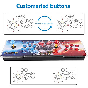 Best brose Pandora's Box 11 Arcade Game Console, 26800 Games Installed,Support 3D Games, Games Classification, Upgraded CPU, Support PS3 PC TV 4 Players, Favorite List (Blue)