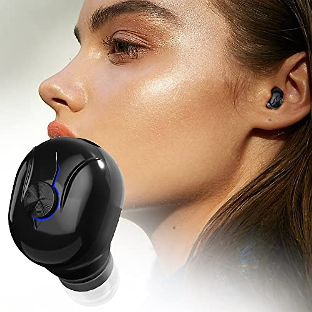 Wireless Headphones Bluetooth with Microphone Sports Stereo Sound IPX5 Waterproof in Ear Mini Single Earbuds for One Ear Earphones for iOS Android