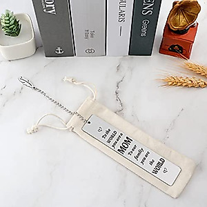 Mom Birthday Gifts from Daughter or Son Metal Bookmark with Leaf Chain Book Lover Personalized Gifts for Mom Bonus Mom Mother in Law New Mom for Christmas Mothers Day Gifts