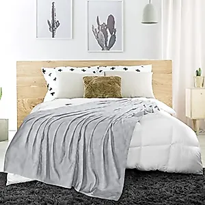 Utopia Bedding 100% Cotton Blanket (Throw Size - 60x50 Inches) 350GSM Lightweight Thermal Blanket, Soft Breathable Blanket for All Seasons (Cool Grey)