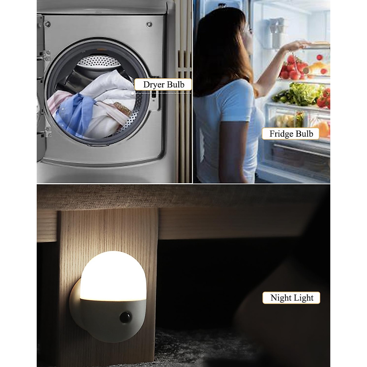 Dryer Light Bulb 120V 10W 15W Replacement, 10 Watt Equivalent WE05X20431 WP22002263 Appliance Bulb E12 Candelabra Base, 2W 200lm Not Dimmable Daylight White 2-Count