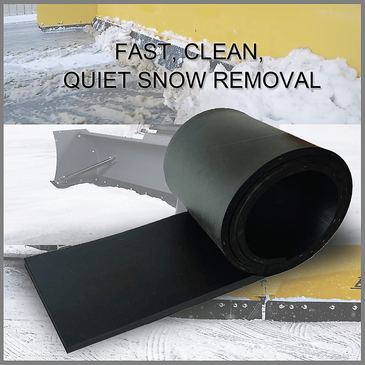 SIMOND STORE 9 FT x 8” INCH Snow Deflector, Snow PLOW, Rubber PLOW