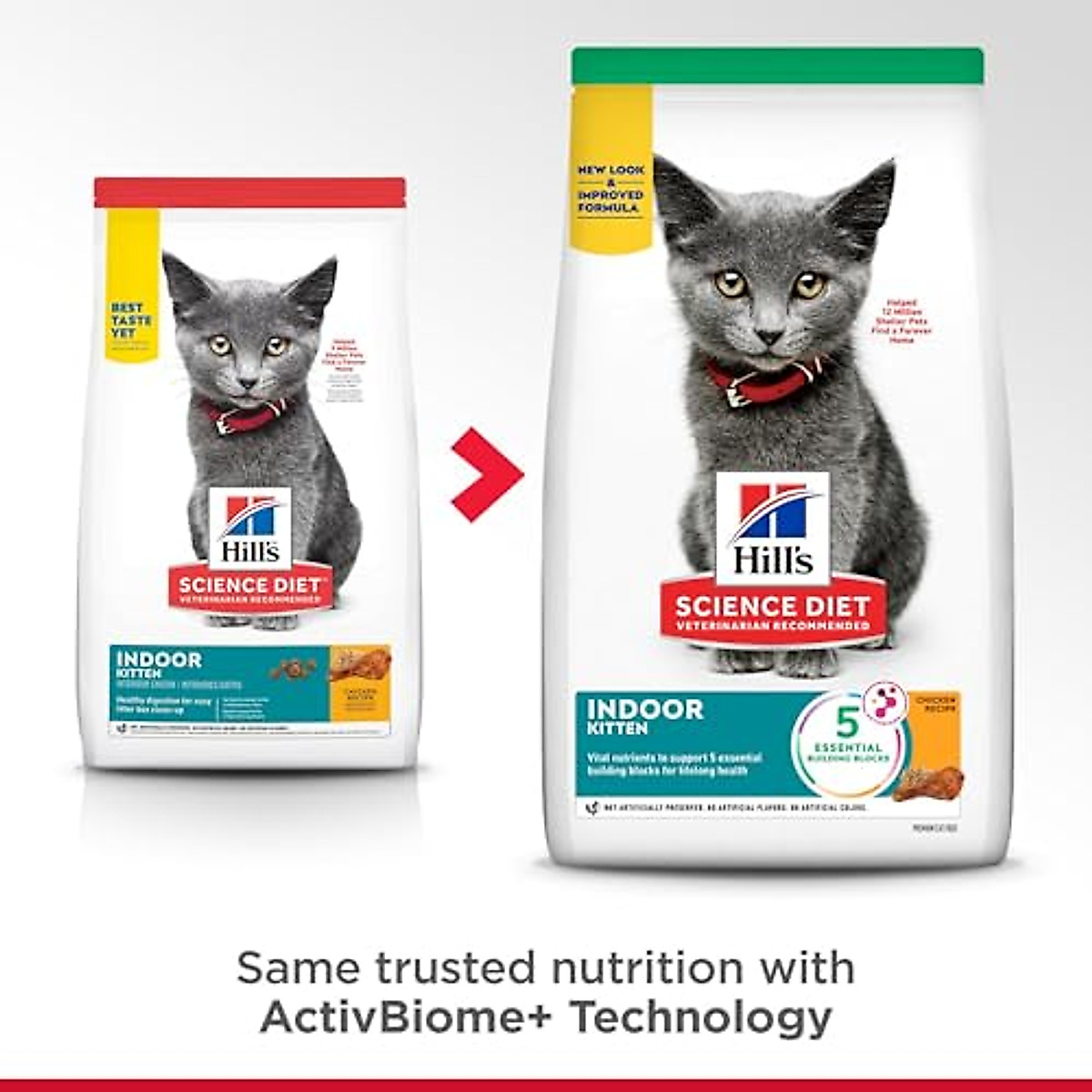 Hill's Science Diet Indoor, Kitten, Easy Litter Box Cleanup, Dry Cat Food, Chicken Recipe, 3.5 lb Bag