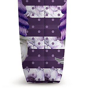 Purple Gnome Lover Motif - Cute Aesthetic Anemones Pattern Tote Bag