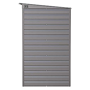 Arrow Shed Select 8' x 4' Outdoor Lockable Steel Storage Shed Building, Charcoal
