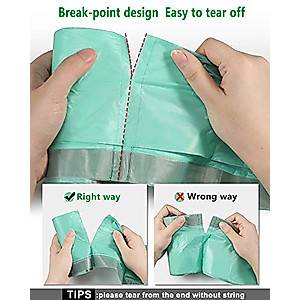 Small Trash Bags, AYOTEE 2 gallon trash bag Drawstring Compostable Trash Bags, 50 Counts Small Garbage Bags Bathroom Trash Bags Compost Bags Waste Basket Liners for Bathroom,Office,Pet,Car (Green)