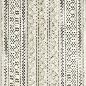 INK+IVY Imani Tufted Chenille 100% Cotton Shower Curtains Machine Washable, Modern Home Bathroom Décor Bathtub Privacy Screen, 72" x 72", Ivory