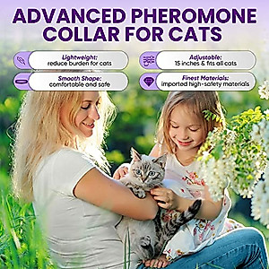 4 Pack Calming Collar for Cats, Cat Calming Collar, All New Calming Pheromone Collar for Cats, Cat Pheromone Collar, Cat Calming Collar for Anxiety, Efficient Relieve Anxiety and Stress