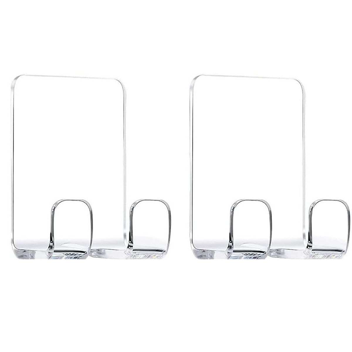 JWCE. Razor Holder Hooks Shower Hook with Acrylic Adhesive for Razor Bathroom Kitchen Organizer for Razor Plug Towelrazor Hooks (Acrylic Razor holder-2pcs)