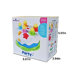 Love&Mini Birthday Cake Toys - First Birthday Cake Toy with LED Lighting, Music and Sonds, Great Baby Musical Toys for 1 2 3 4 Years Old Boys Girls Birthday and Xmas Gift