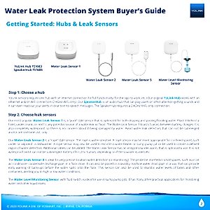YoLink SpeakerHub & Three Water Leak Sensors Starter Kit – Plays Tones/Sounds, Spoken Messages, LoRa-Powered ¼ Mile Range, App Alert, Emails, SMS/Text, IFTTT