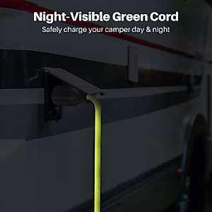 30 Amp RV Adaptor Cord, GearIT (1 Foot) 3-Prong 125/250-Volt 10/3 STW 10AWG Gauge SJTW Locking Cable, NEMA TT-30P to L5-30R, RV Outdoor Camper Trailer Portable Generator Power Cord- 1ft