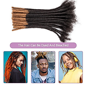 Originea 0.4cm and 0.6cm 0.8cm Width Options 6-18 Inch 100% Human Hair Loc Extension Full Handmade Permanent Locs Can Be Dyed and Bleached for Women Men Kids Dreadlock Extensions Real Human Hair