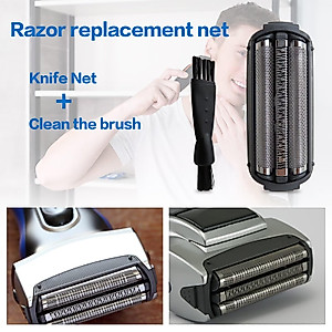 MEILIANJIA Men's Electric Razor Replacement Outer Foil w/Clean Brush, Shavers Head Parts for Panasonic ES-RL21 ES-RT30 ES-RT40 ES-RL40 ES-RT50 ES-RT60 ES-RT81 ES-RT51