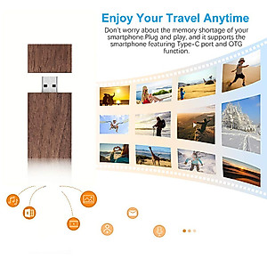 2GB Wooden USB Flash Drives 100 Pack, EASTBULL Bulk Flash Drives Walnut Wooden Thumb Drives Pack High Speed 2.0 for Date Storage (Dark Brown)