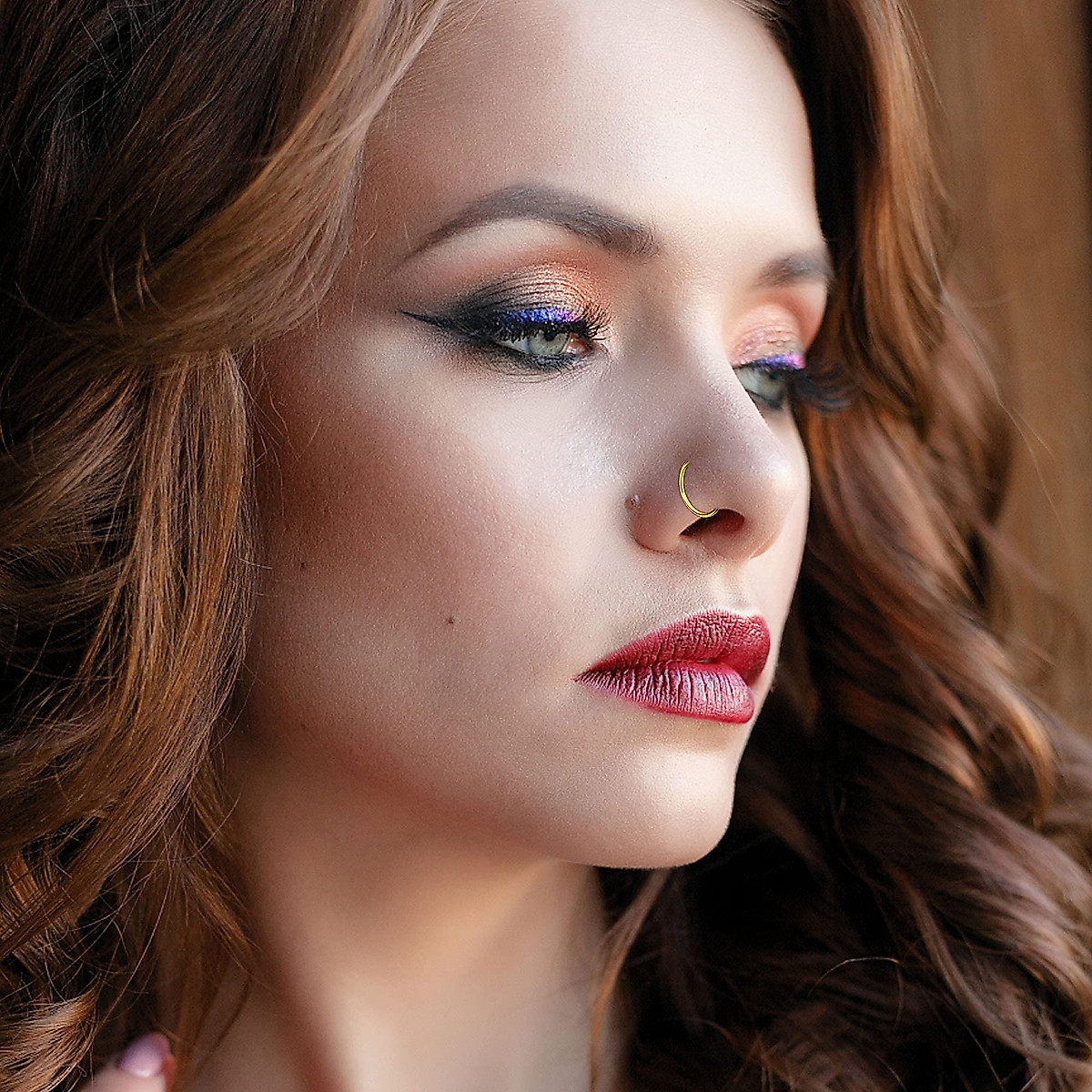 Magitaco 36PCS 20G Nose Ring Hoop 316L Stainless Steel Nose Piercing Lip Septum Tragus Ring Helix Cartilage Earring Hoop Piercing Nose Rings for Women Men