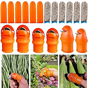 18PCS Garden Silicone Thumb Knife Tools,Vegetable Fruit Picking Knife,Separator Finger Knife Harvesting Plant Cutter Tool for Trimming Garden Plants,Fruit,Vegetables