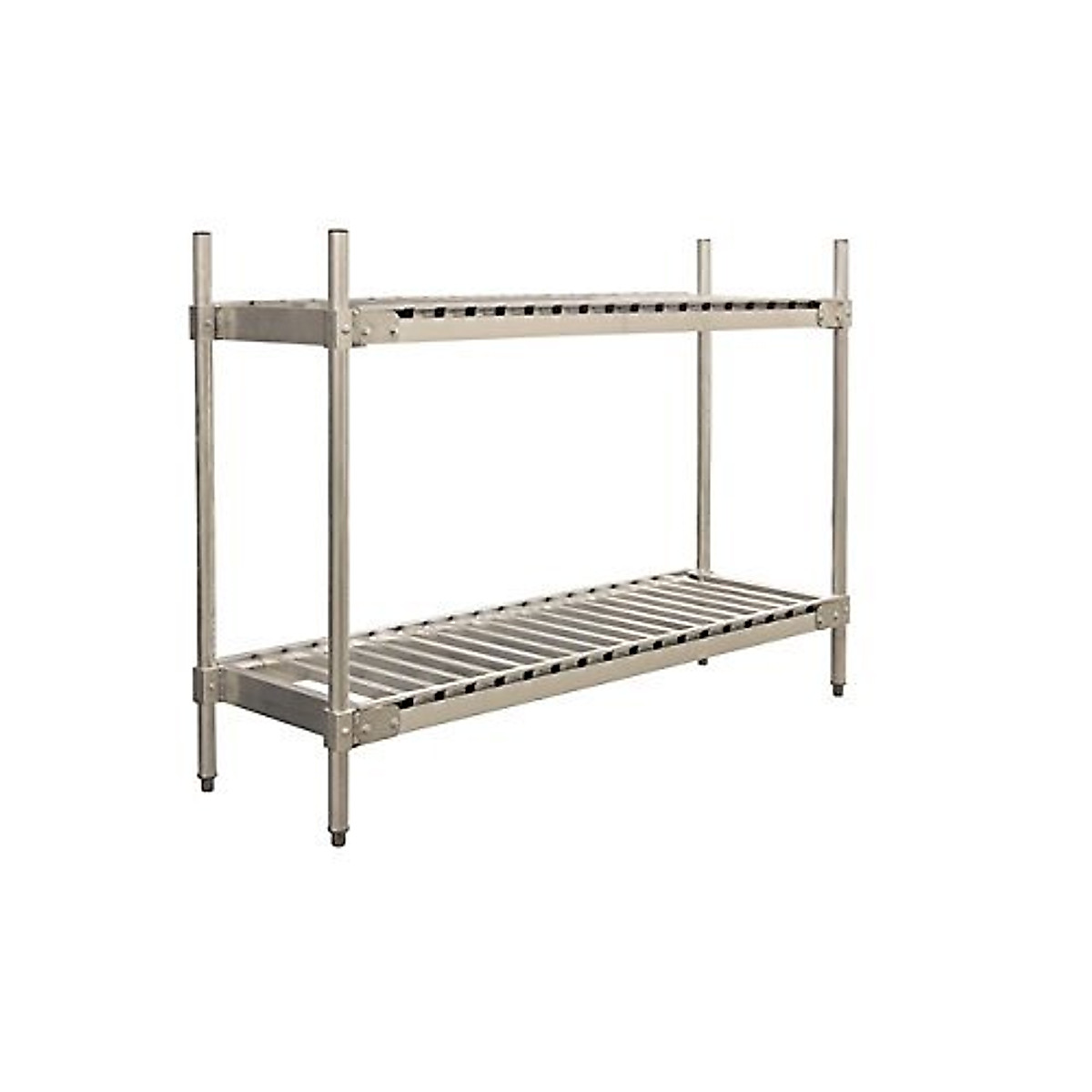 PVIFS KR204736-2 Keg Shelving Unit, 4 Keg Capacity, 36" Length x 20" Width x 48" Height, 2 Shelves