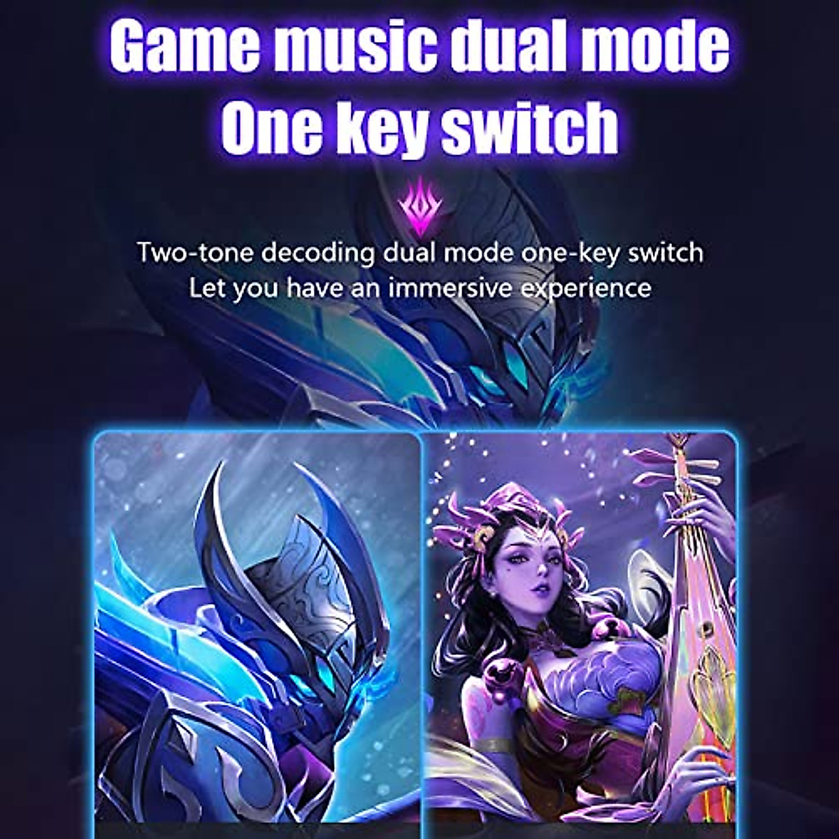 T2 Game Music Head-Mounted Bluetooth Headphone, Bluetooth 5.2 Can Support TF-Card Mode Dual Mode Luminous Headphone,9D Surround HiFi Stereo Sound, for Sports, Driving,Fitness,for iOS Android (Black)