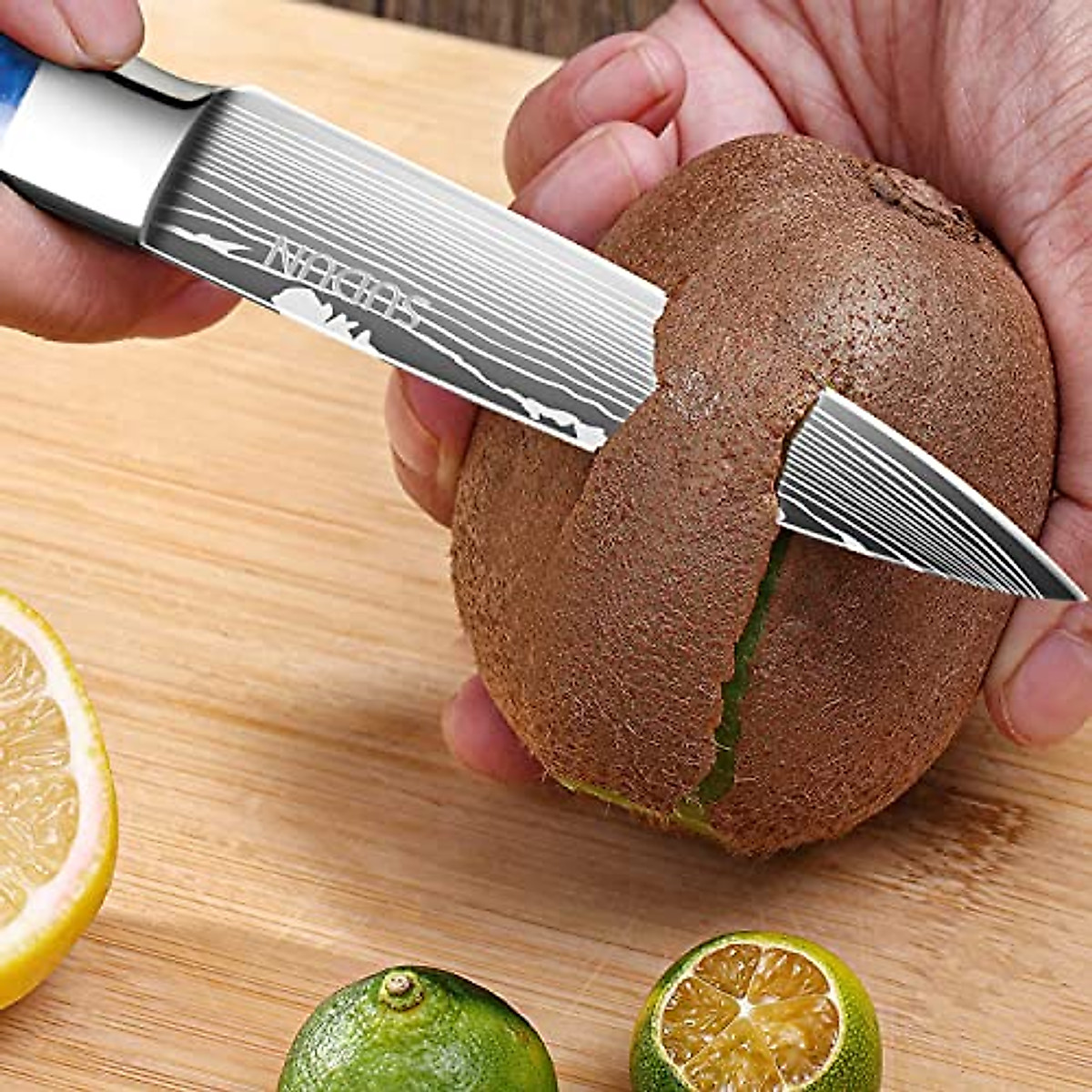 SUDUN Professional Paring Knife 3.5 inch Small Kitchen Knife Ultra Sharp German Stainless Steel 7Cr17Mov Fruit and Vegetable Cutting Chopping Knives - Full Tang Ergonomic Handle