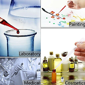 AKOAK 200 Pcs/Pack 0.5ml Disposable Plastic Graduated Transfer Pipettes Dropper Eye Dropper for Esse