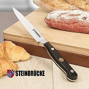 Gioventù Paring Knife 5 inch - Small Kitchen Knife Forged from German Stainless Steel 5Cr15Mov (HRC58), Full Tang, Sharp Paring Knife for Cutting, Peeling, Slicing Fruits and Vegetables