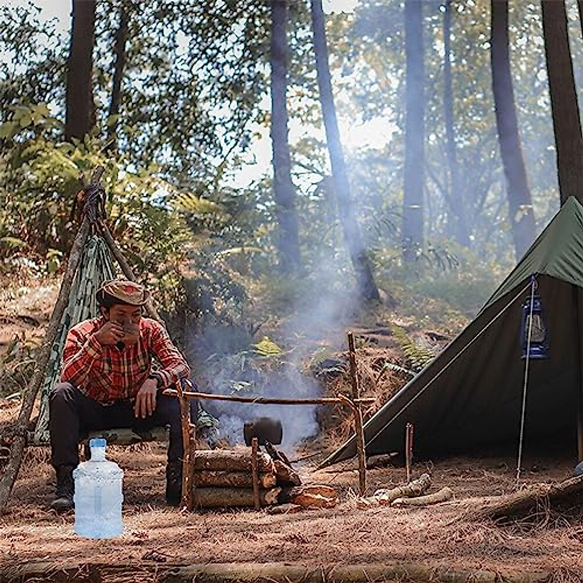 Toddmomy 5Liters Water Jug Plastic Crown Cap Reusable Water Bottle Water Storage Bucket with 2 Cap 5 Liters Water Container Camping Water Tank Barrel for Outdoor Home