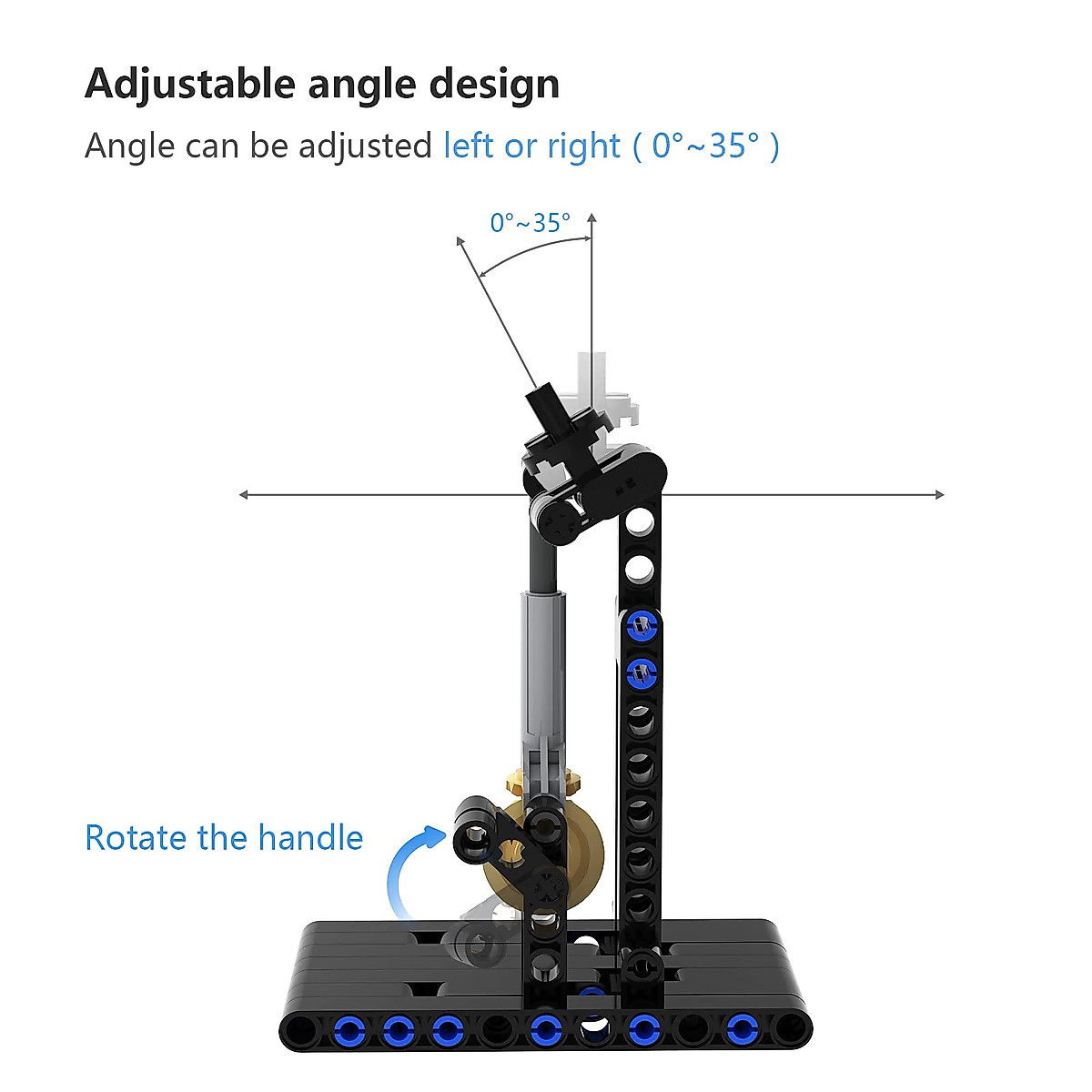 Display Stand for Lego Mando N-1 Fighter 75325 Building Kit, Adjustable Angle Multifunctional Bracket, Fun Buildable Toy Playset for Kids Aged 6 and Up (58 Pieces)