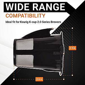 BlueStars (2024 Update) Universal Fit 2 PACKS 119367 Reusable Coffee Keurig Filter Replacement Part - Reusable K Cups for Keurig K-cup 2.0 Series Keurig Reusable Coffee Pods