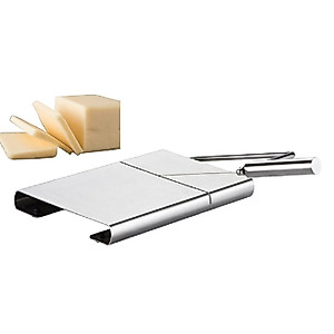Dependable Industries inc. Essentials Stainless Steel Cheese Slicer Board Multifunctional Butter Cutter Meats Loaf Bread with 5 Replacement Wires for Kitchen