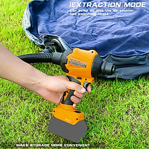 Nichilas Cordless Dust Blower Compatible with DEWALT 20V Battery, Vacuum 2 in 1 Leaf Cleaning Brushless Motor Variable Speed Cleaner (Tool Only, No Battery)